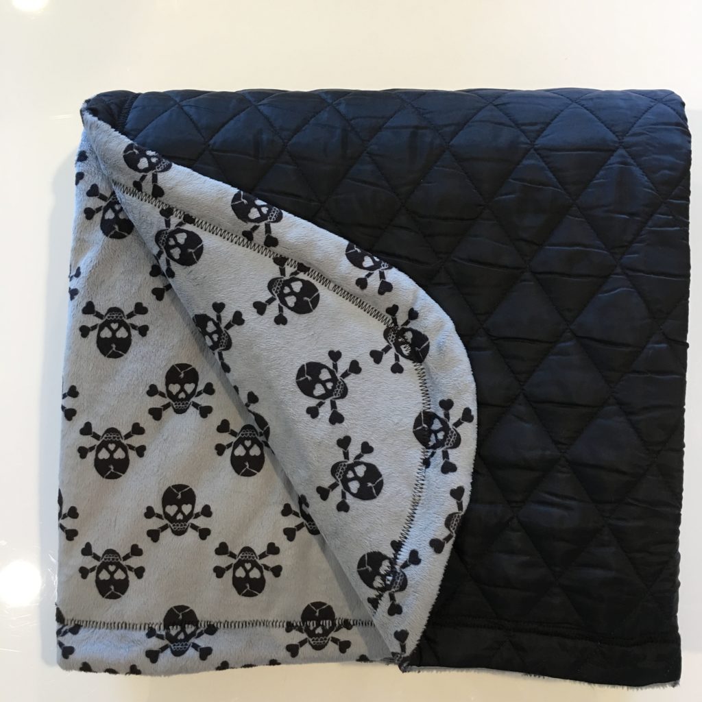 Skulls (gray) w/ Black quilt backing - Floor Mat - Baby Jade